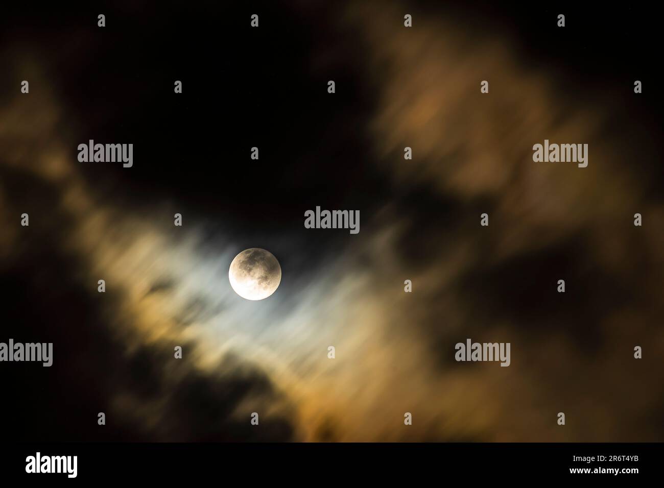 Moon with Night sky and cloud in full moon light Stock Photo - Alamy