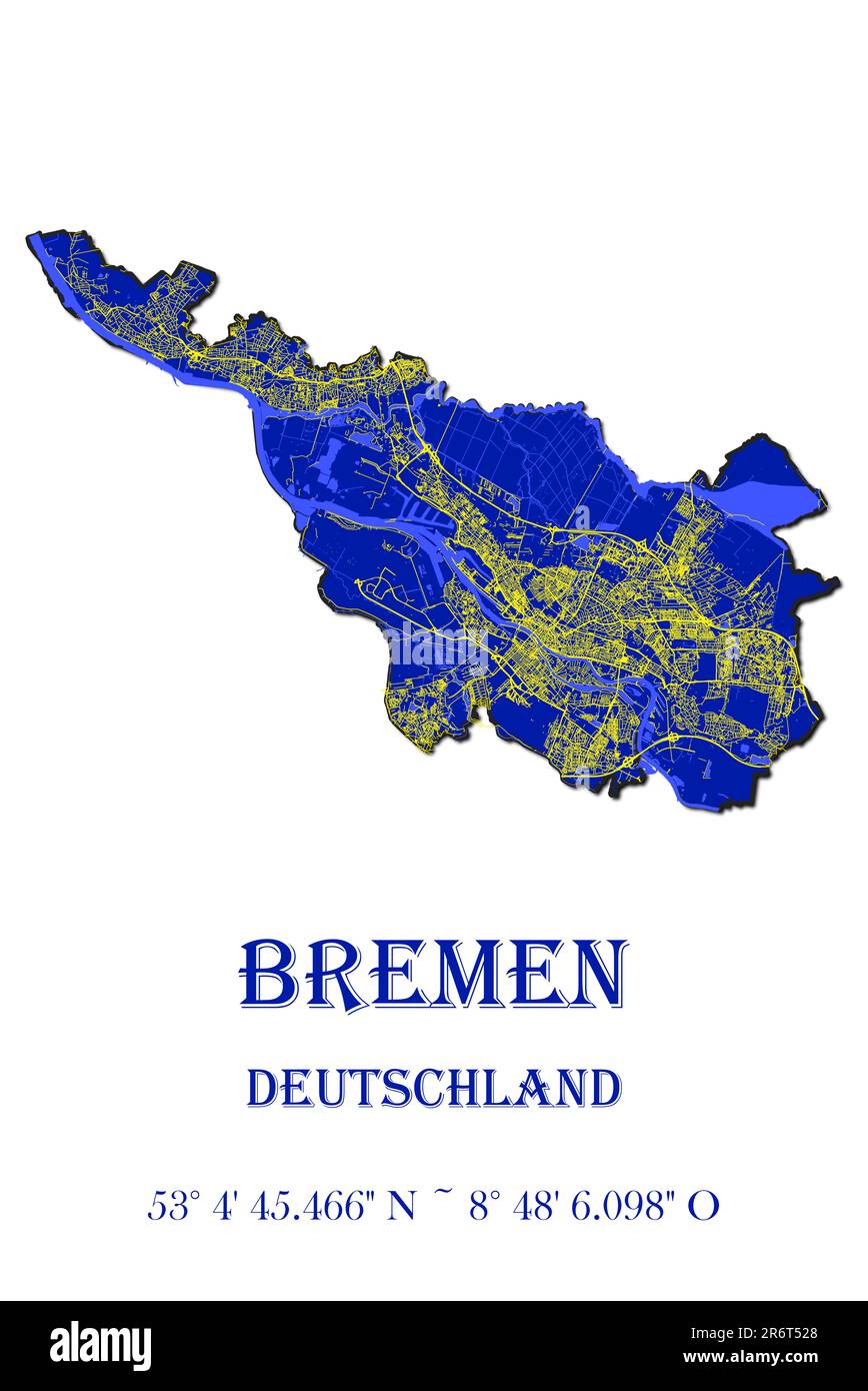 Bremen germany europe map hi-res stock photography and images - Alamy