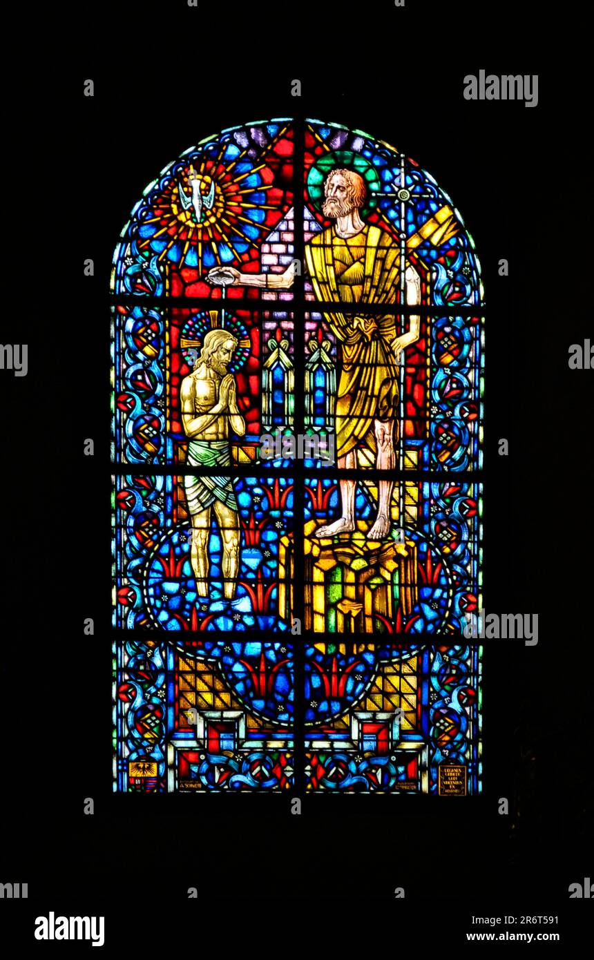 Switzerland, city centre of Chur, church interior, Christian motifs in ...