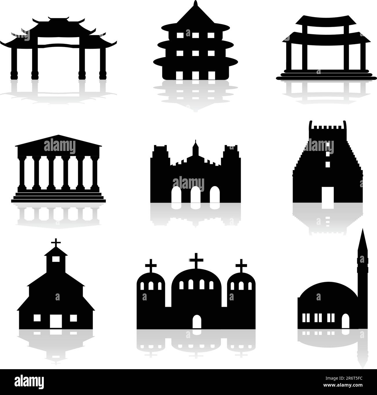 European church architecture art Cut Out Stock Images & Pictures - Alamy