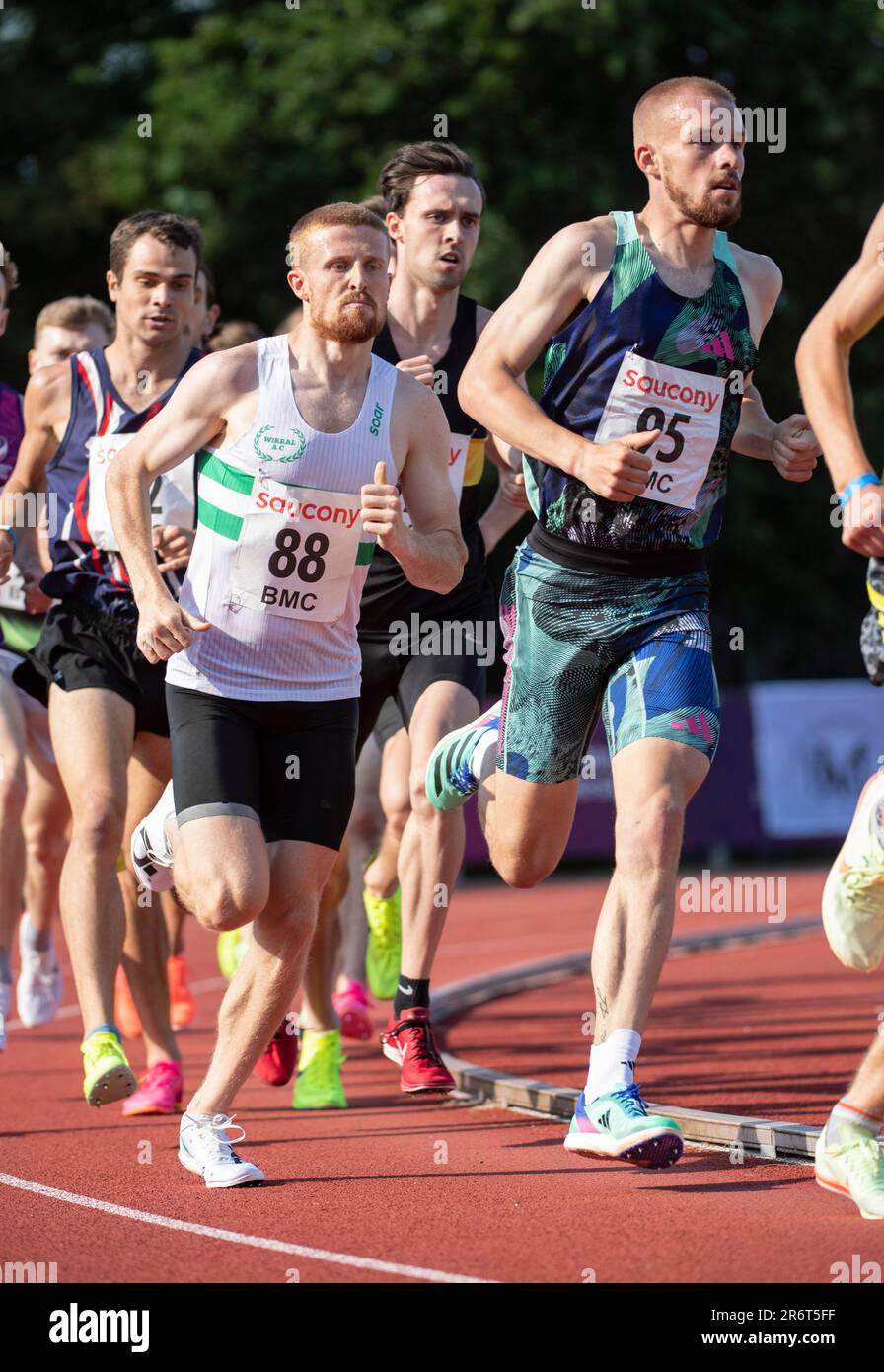 Archie Davis (95) of Brighton Phoenix and Joe Wigfield (88) of Wirral ...