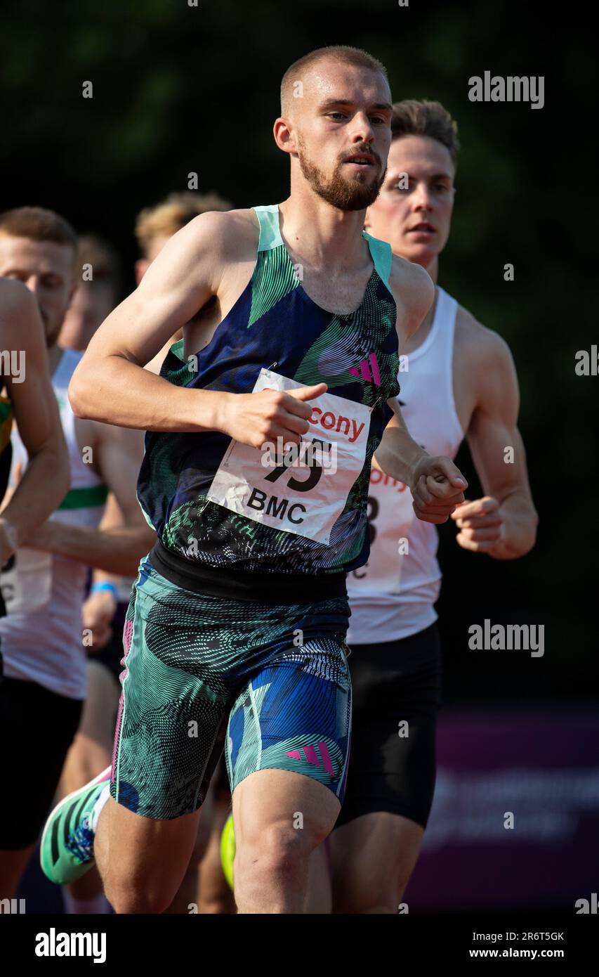 Archie Davis (95) of Brighton Phoenix competing in the men’s 1500m A ...