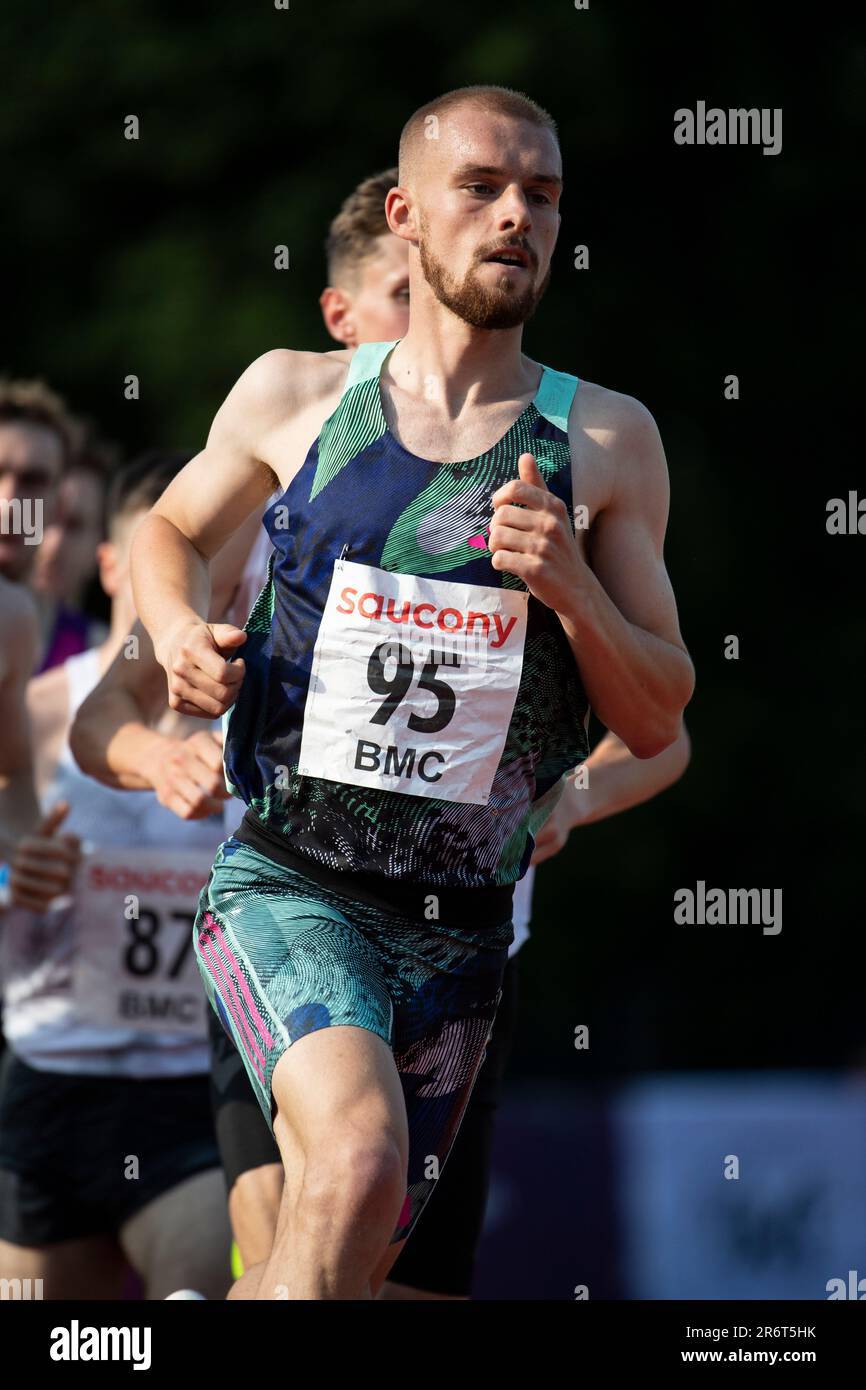 Archie Davis (95) of Brighton Phoenix competing in the men’s 1500m A ...