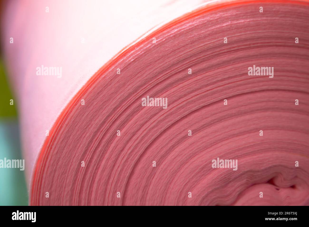 Fabric rolls Closeup focus pattern texture background Stock Photo - Alamy