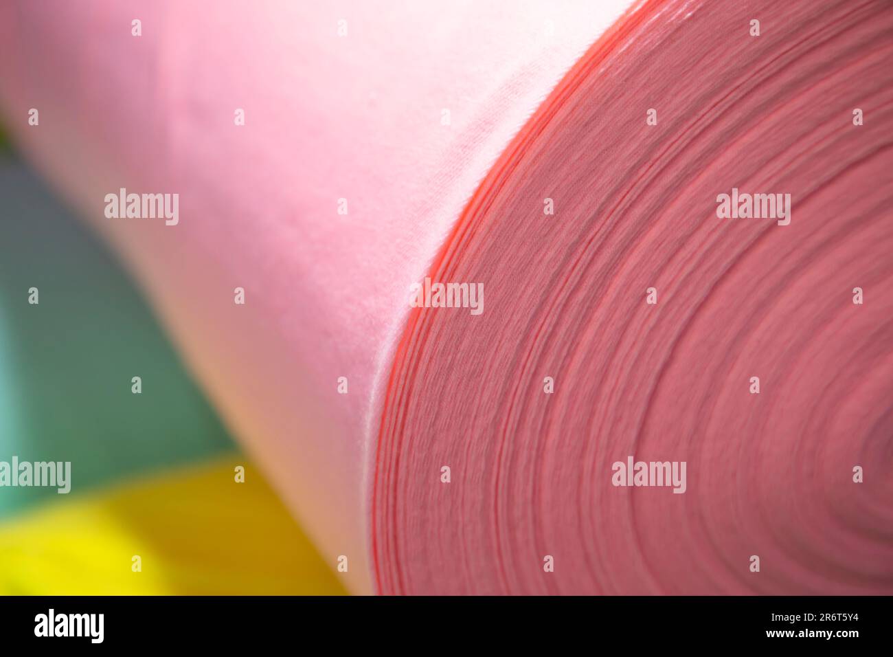 Fabric rolls Closeup focus pattern texture background Stock Photo - Alamy