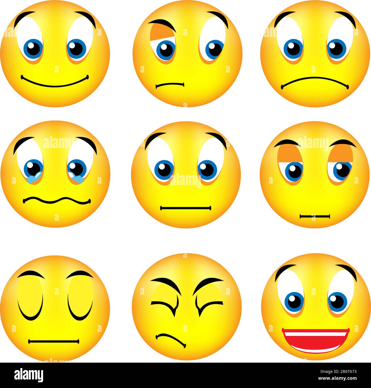 vector emoticons with different expression Stock Vector Image & Art - Alamy