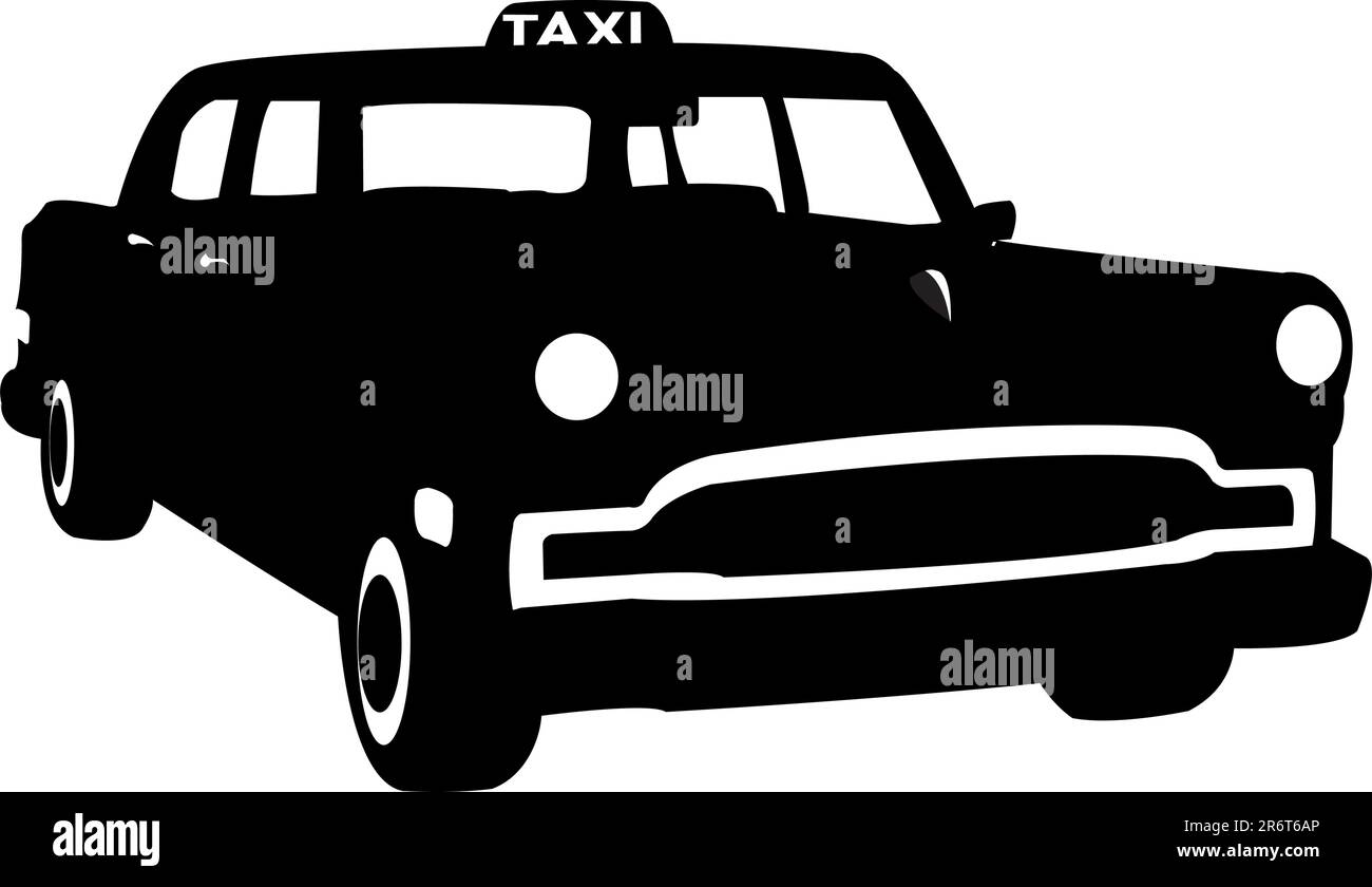 black taxi car, vector illustration Stock Vector Image & Art - Alamy
