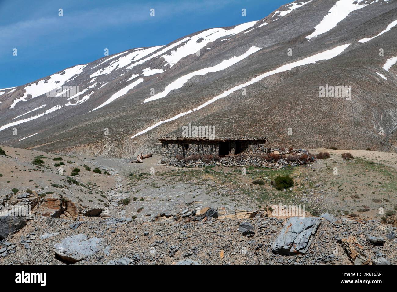 Mountain hut in the Middle Atlas east of Boulemane Morocco Stock Photo ...