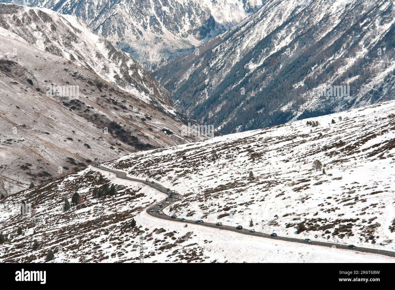 Road in the French-Andorran border area Andorra Stock Photo - Alamy