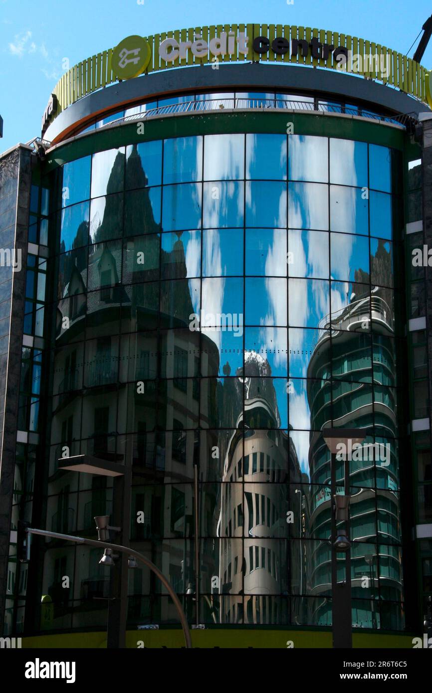 Modern building facade in the capital Andorra la Vella Andorra Stock ...