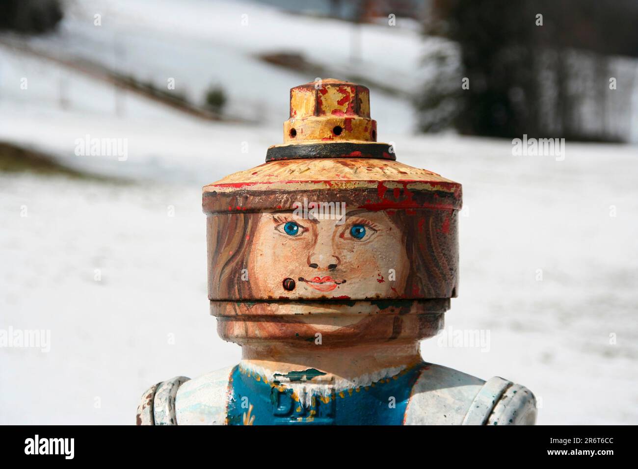 Artfully painted hydrant in Breitnau, Southern Black Forest Germany ...