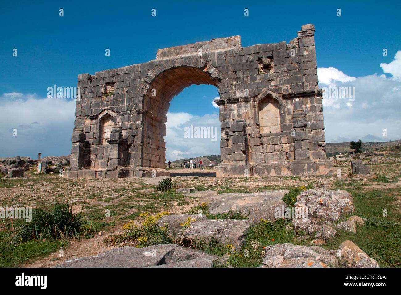 Arch of Caracalla at the Volubilis World Heritage Site near Meknes ...
