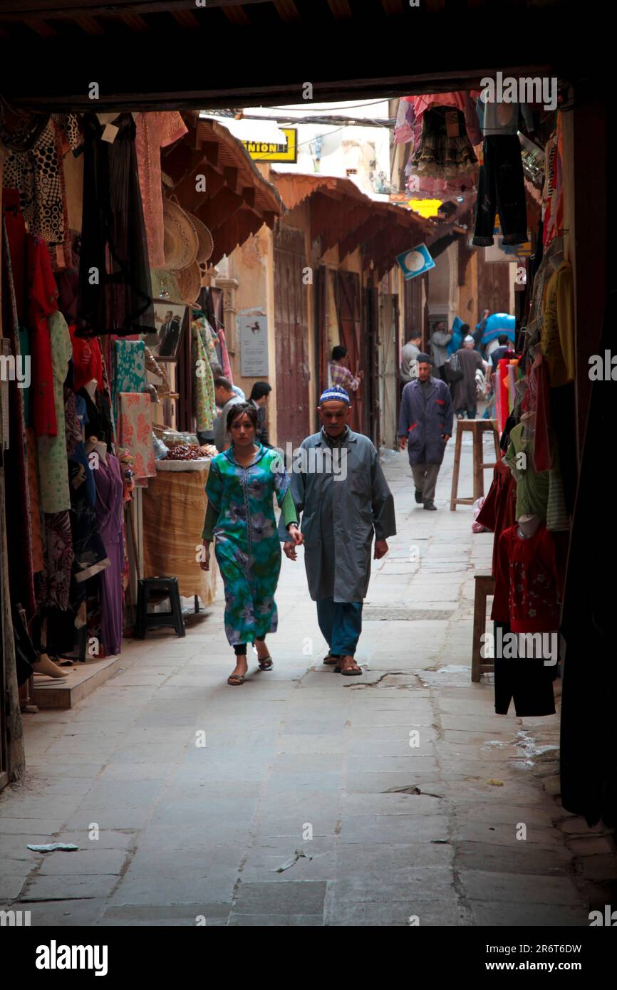 Alley in the UNESCO-protected old town of Fez Morocco Stock Photo - Alamy