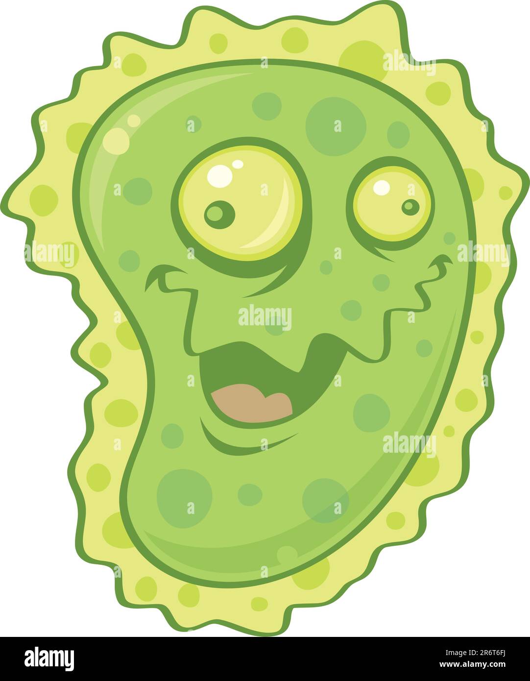 Vector cartoon illustration of a virus or germ. Could be used to ...