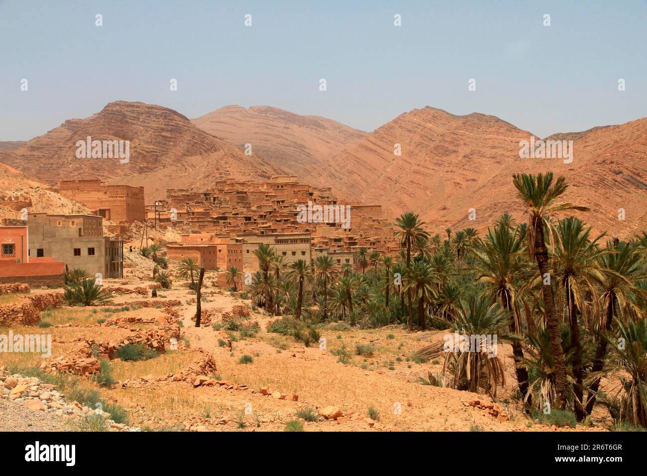 Small village in the Antiatlas north of Ait Herbil Morocco Stock Photo ...