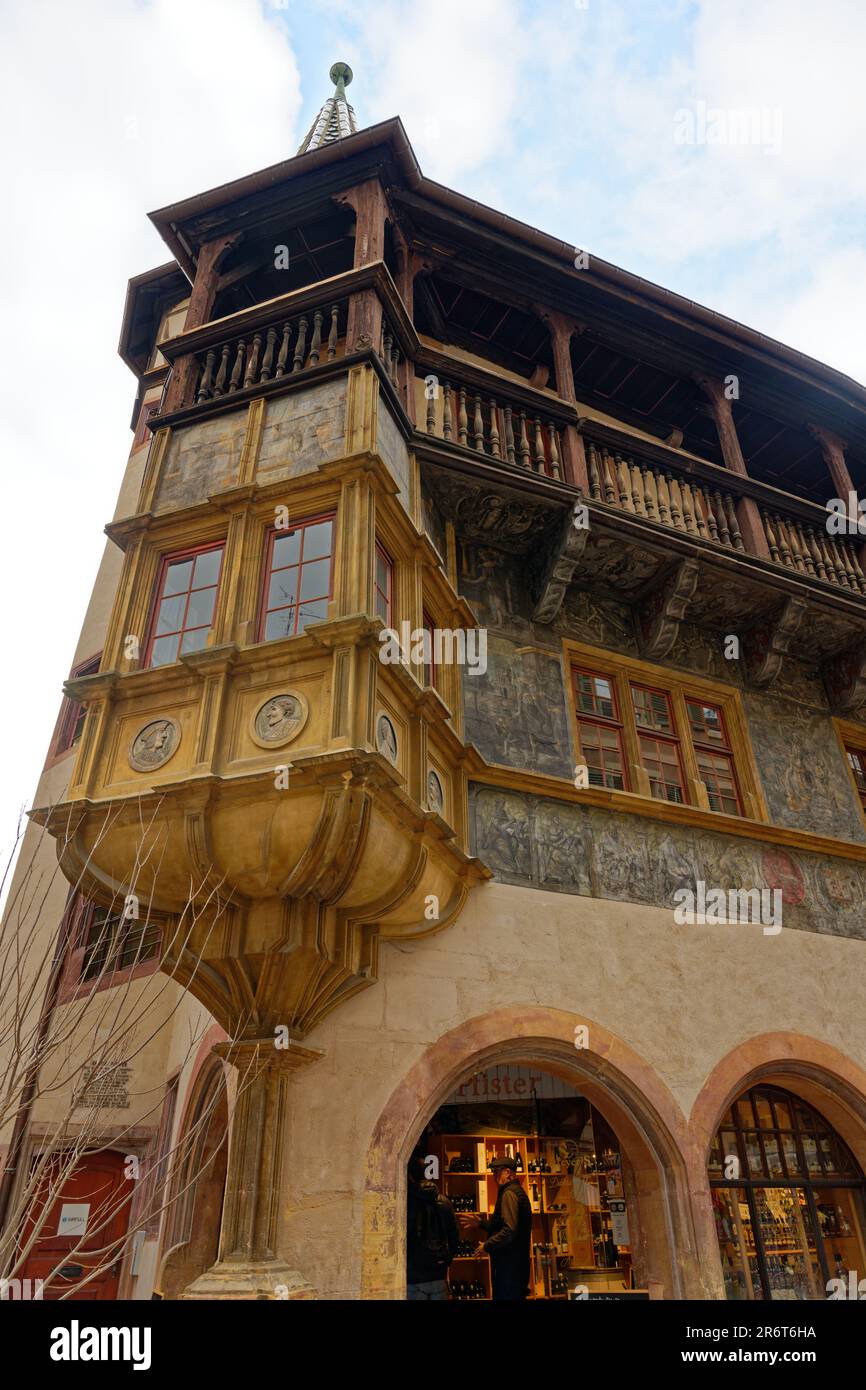 View of the Pfister House in Colmar in the Alsace Region of France ...