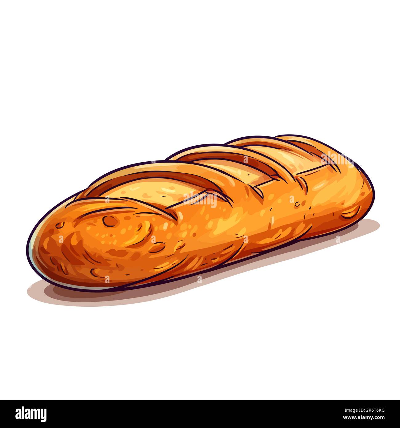Image of bread. Bread loaf isolated on white background. Vector ...