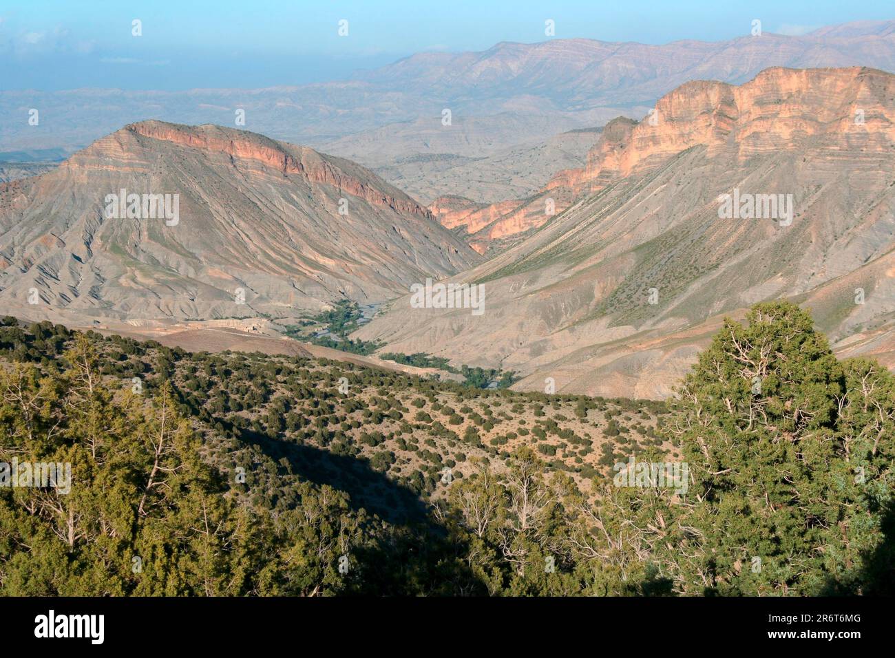 Mountain landscape in the Middle Atlas west of Berkine Morocco Stock ...