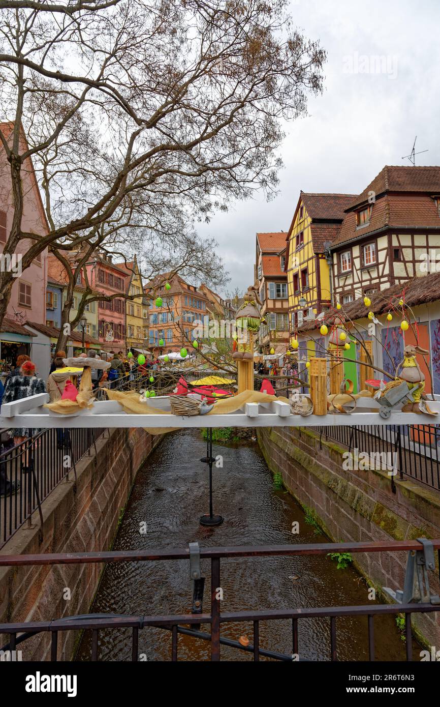 View of Colmar Decorated for Easter in the Alsace Region of France ...
