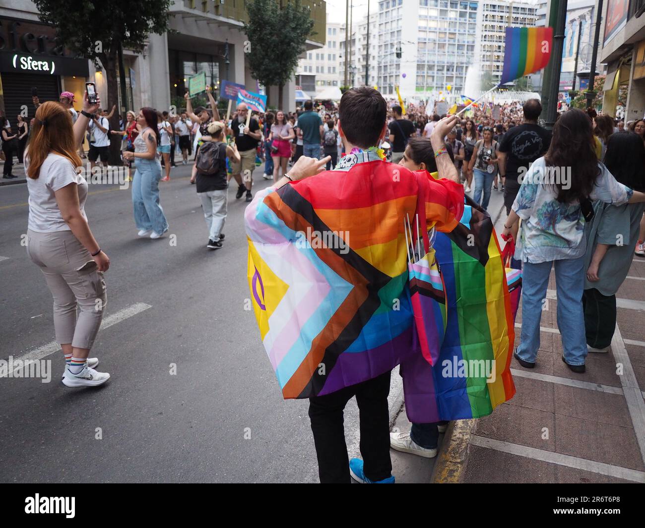 Athens, Greece. 10th June, 2023. Thousands of people take part in the ...