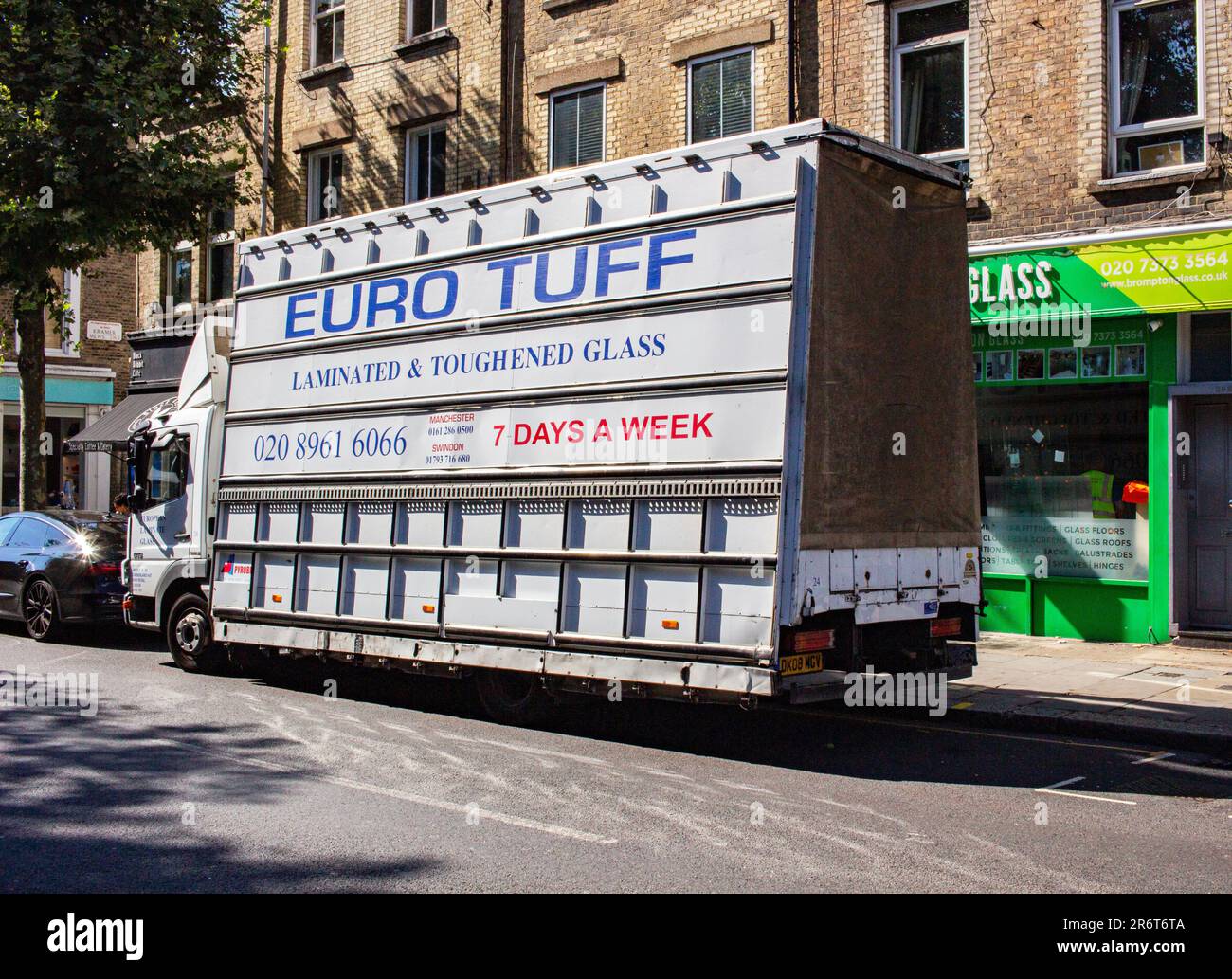 Van owned by Euro Tuff, makers of laminated and toughened glass, parked ...
