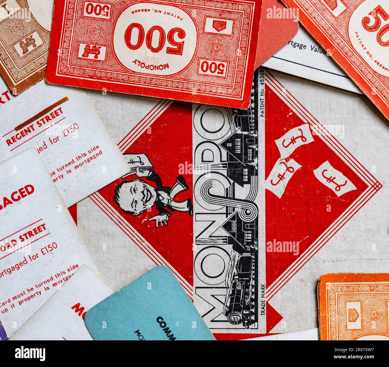 Vintage Monopoly board game, made by Waddington's of London and Leeds ...