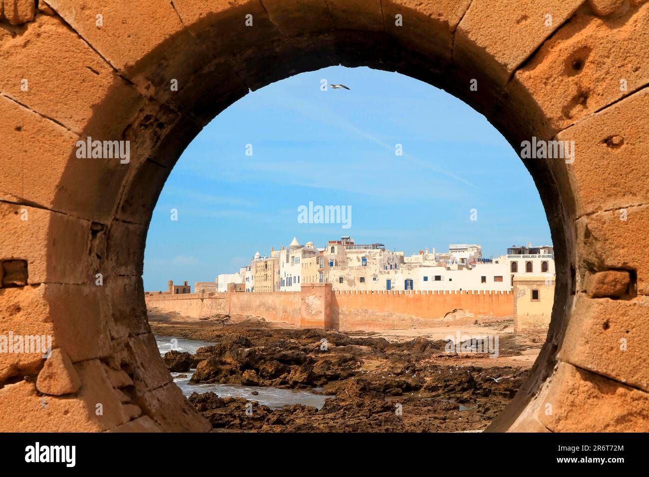 View of the UNESCO-protected old town of Essaouira Morocco Stock Photo ...