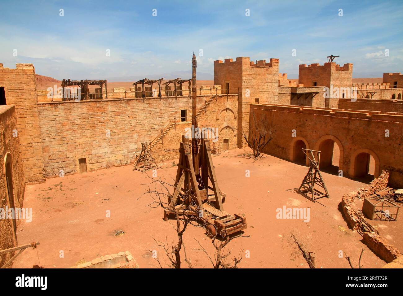 Parts of historic Jerusalem in a film studio near Ouarzazate Morocco ...