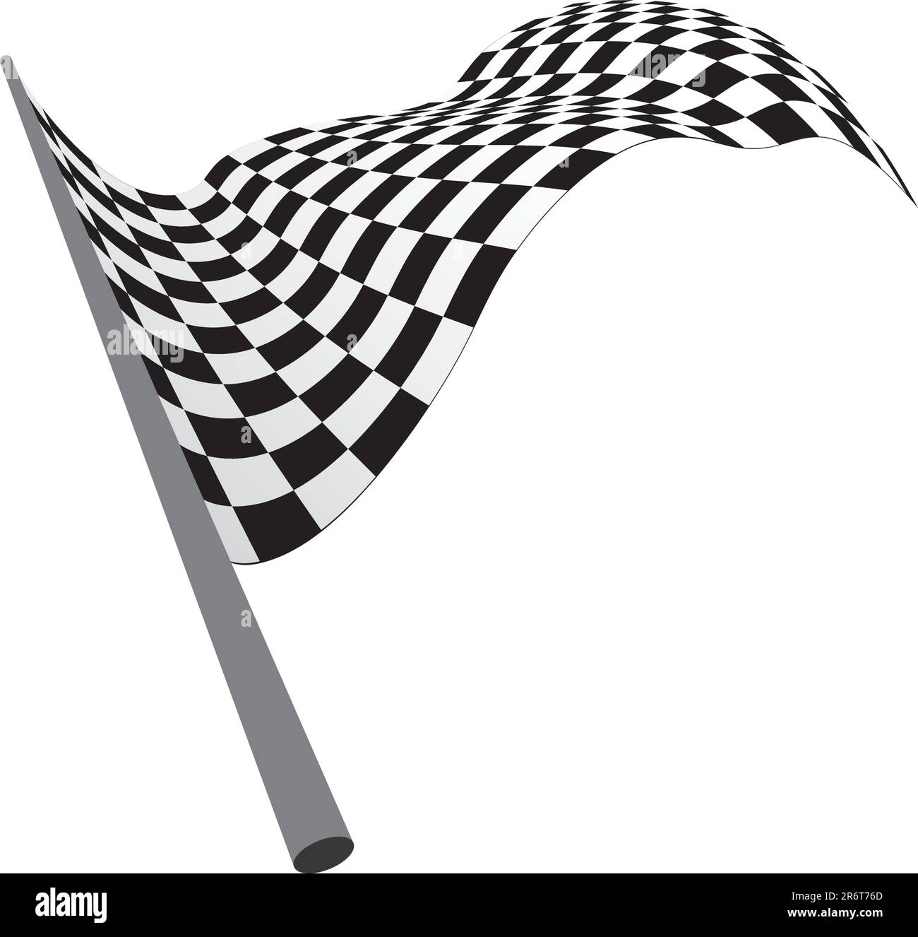 Black and white checked racing flag. Vector illustration Stock Vector ...