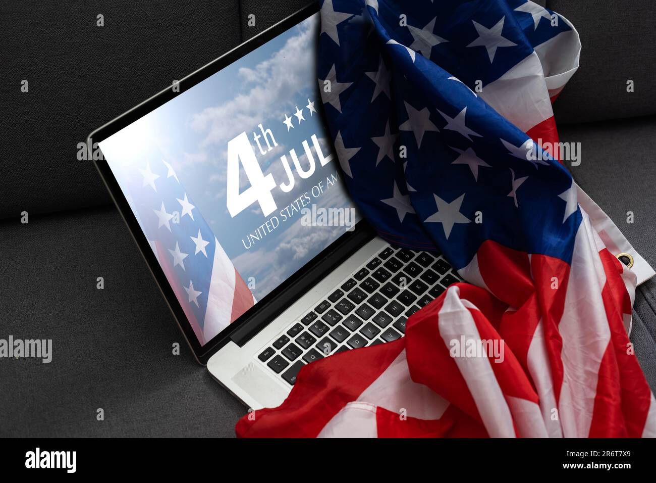4th of July American Independence Day USA flags decorations with ...