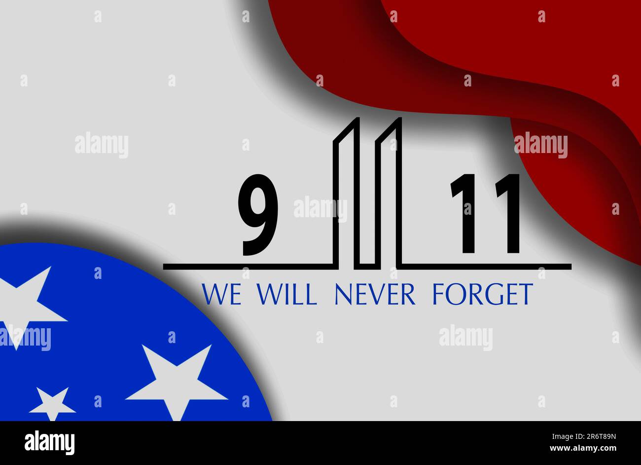 Patriot day 9 11 never forget social media graphics Stock Photo - Alamy
