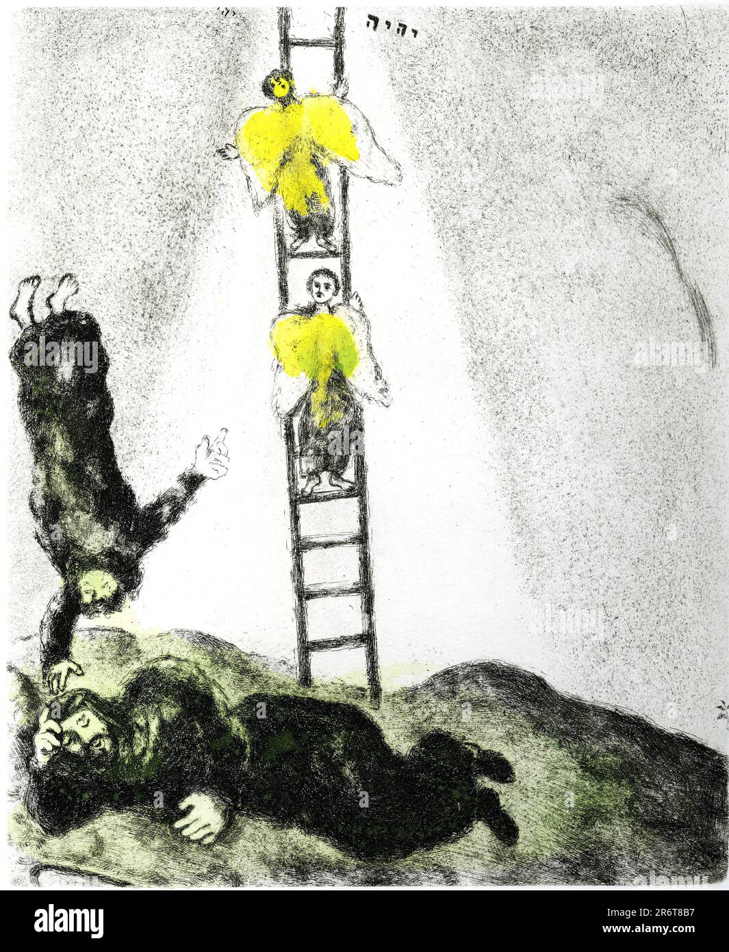 Jacob's Ladder. Museum: PRIVATE COLLECTION. Author: MARC CHAGALL Stock ...