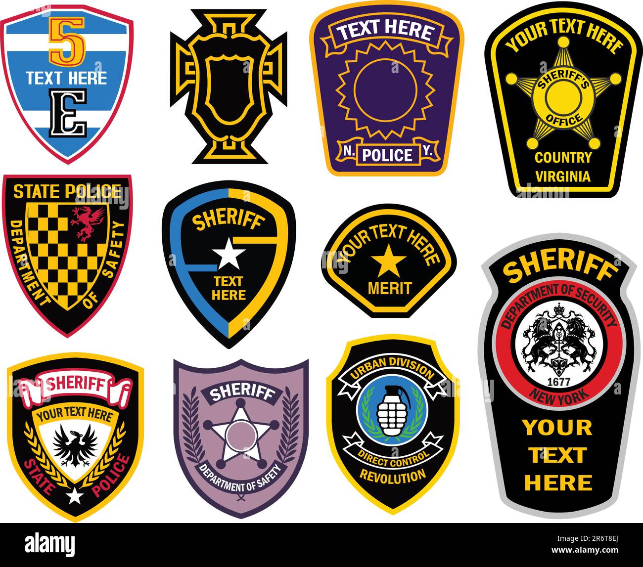 shield badge design in differnt shapes, for sports, military and other ...