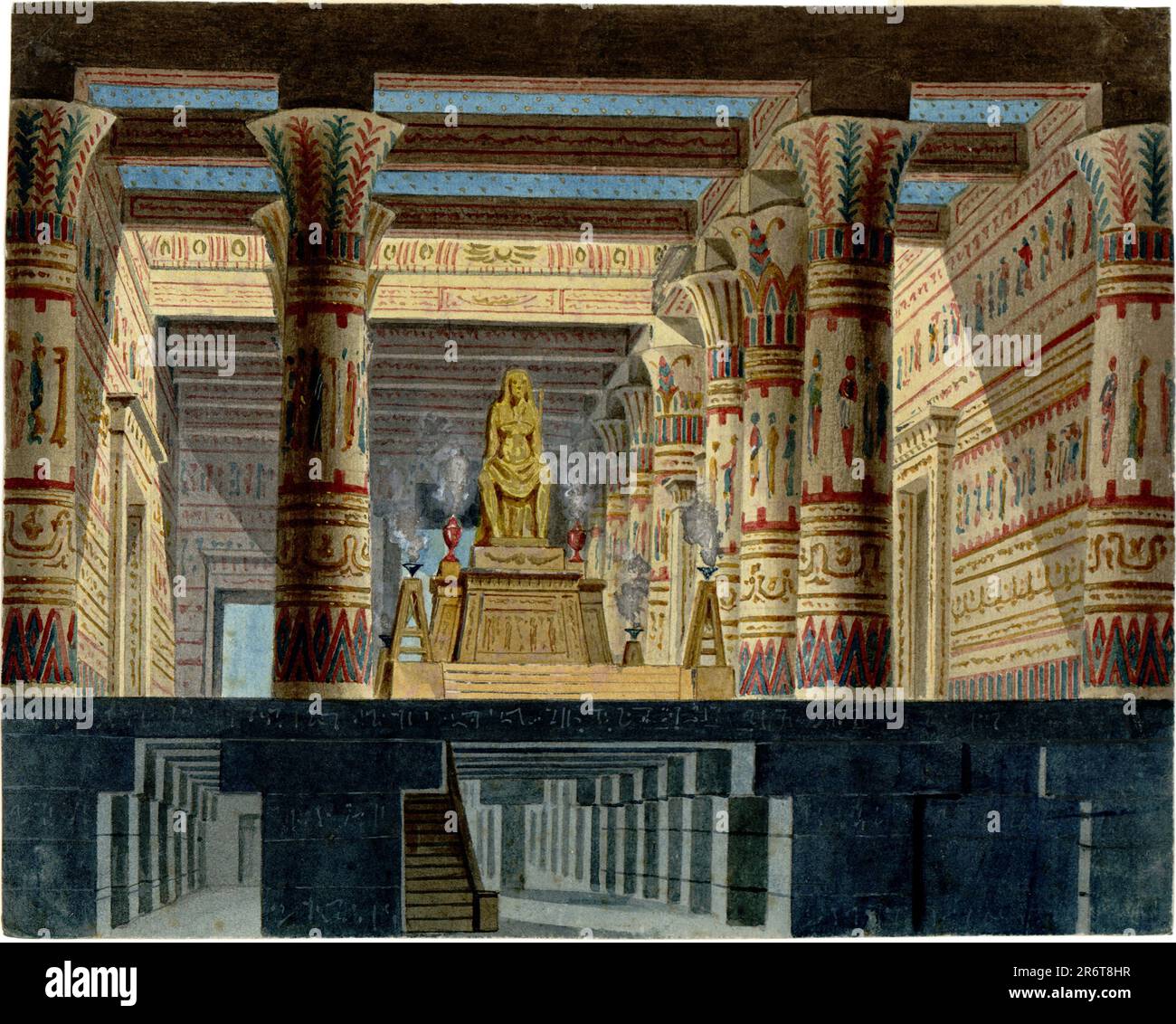 Set design for the Opera Aida by Giuseppe Verdi. Museum: Archivio ...
