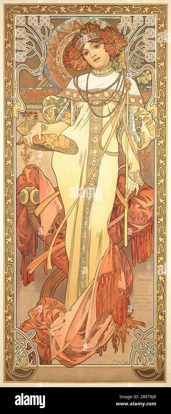 Les quatre saisons: L'Automne. Museum: A. Mucha Museum, Prague. Author ...