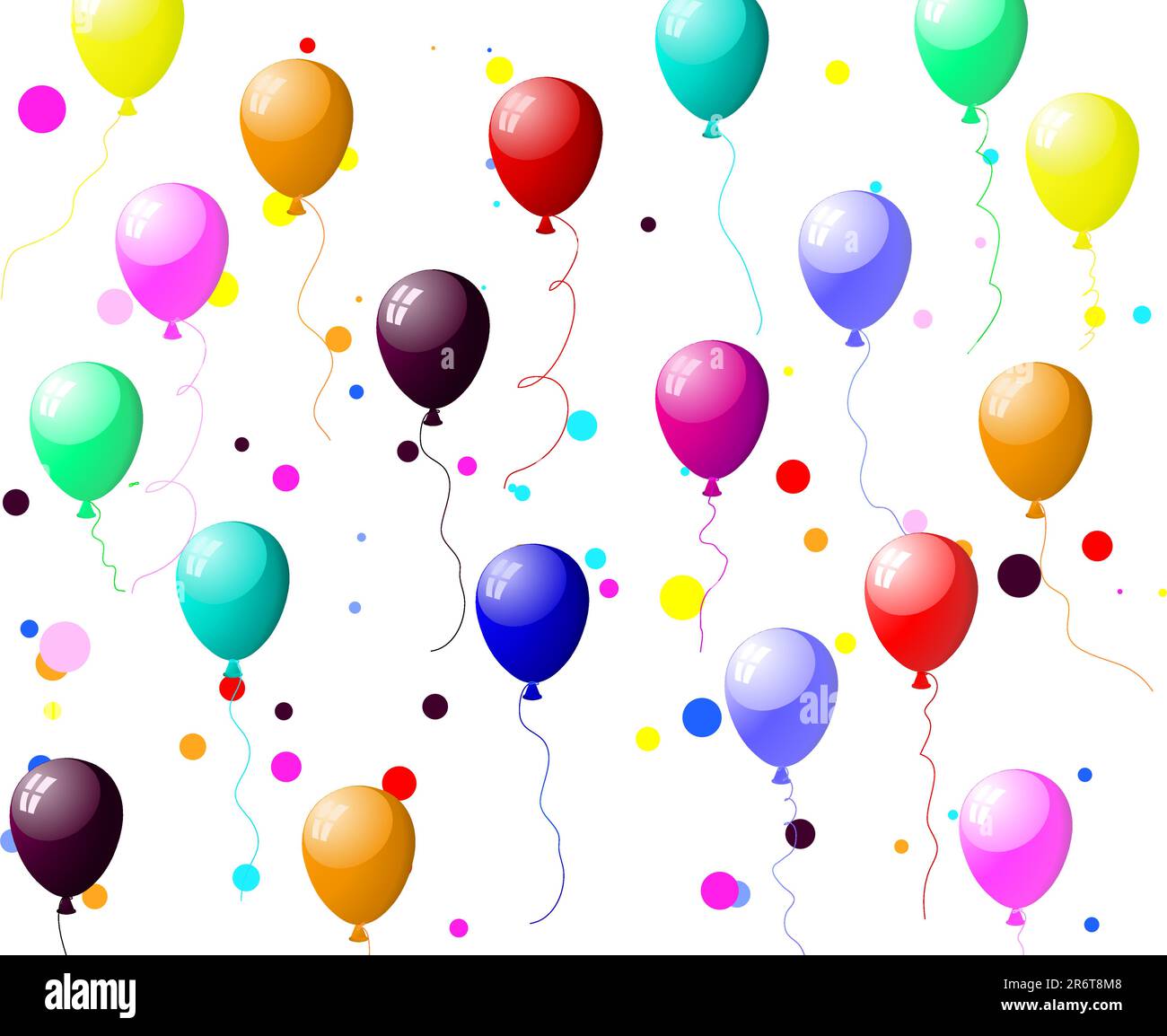 Beautiful colour balloon in the air. Vector illustration Stock Vector ...