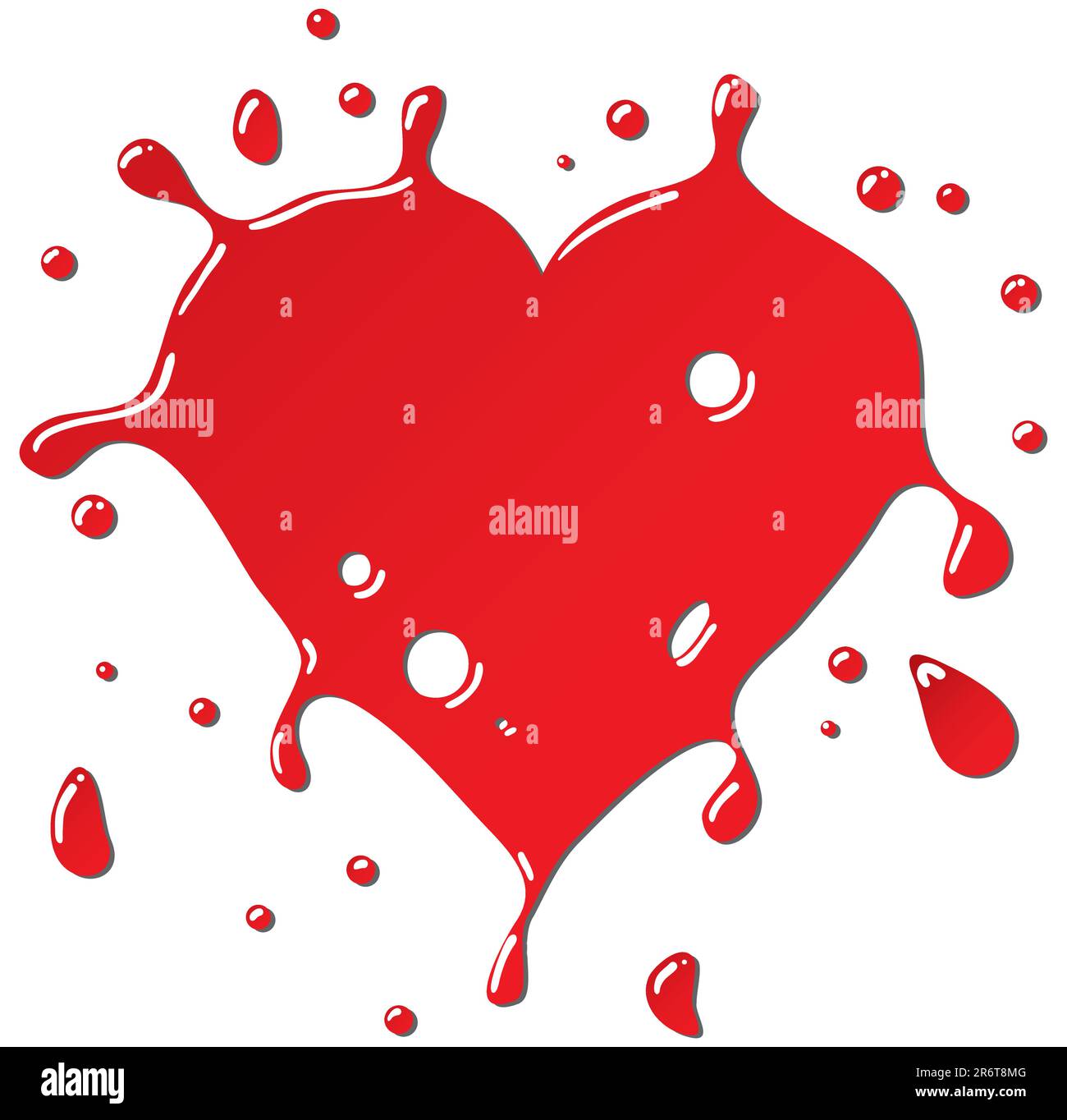 Heart as red drops form. Vector illustration for your design Stock ...