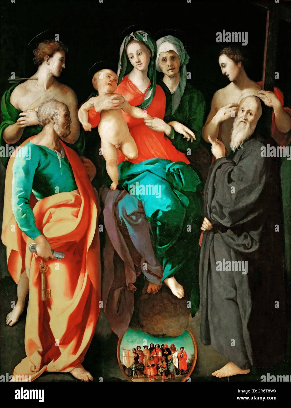 Virgin and Child with Saint Anne and Four Saints. Museum: Musee du ...