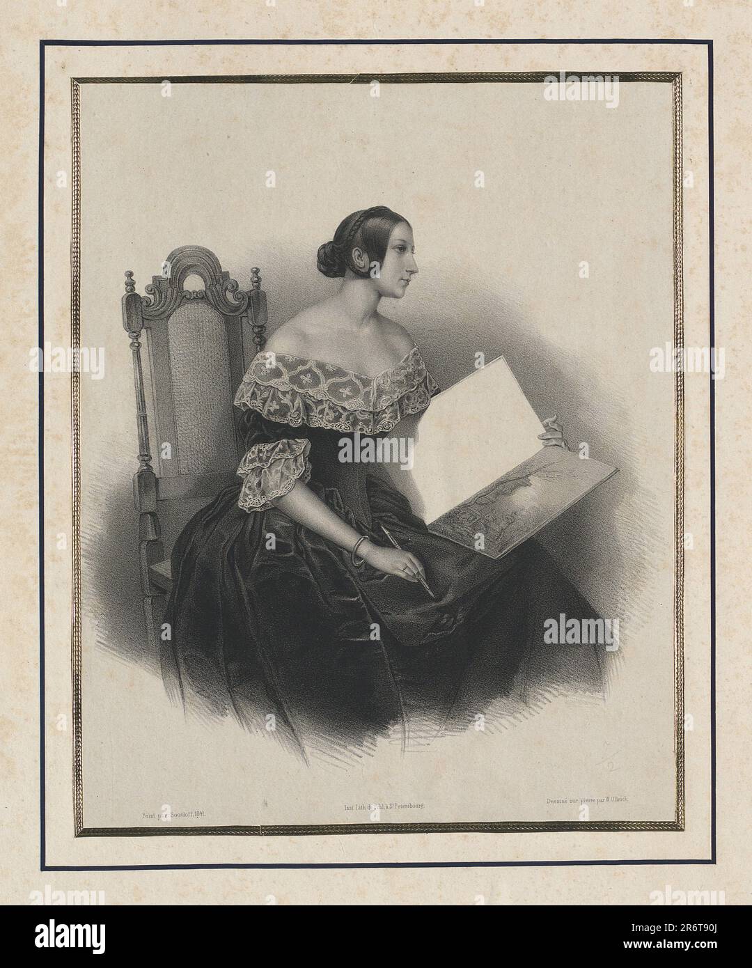 Portrait of Countess Alexandra Potocka (1818-1892). Museum: PRIVATE ...