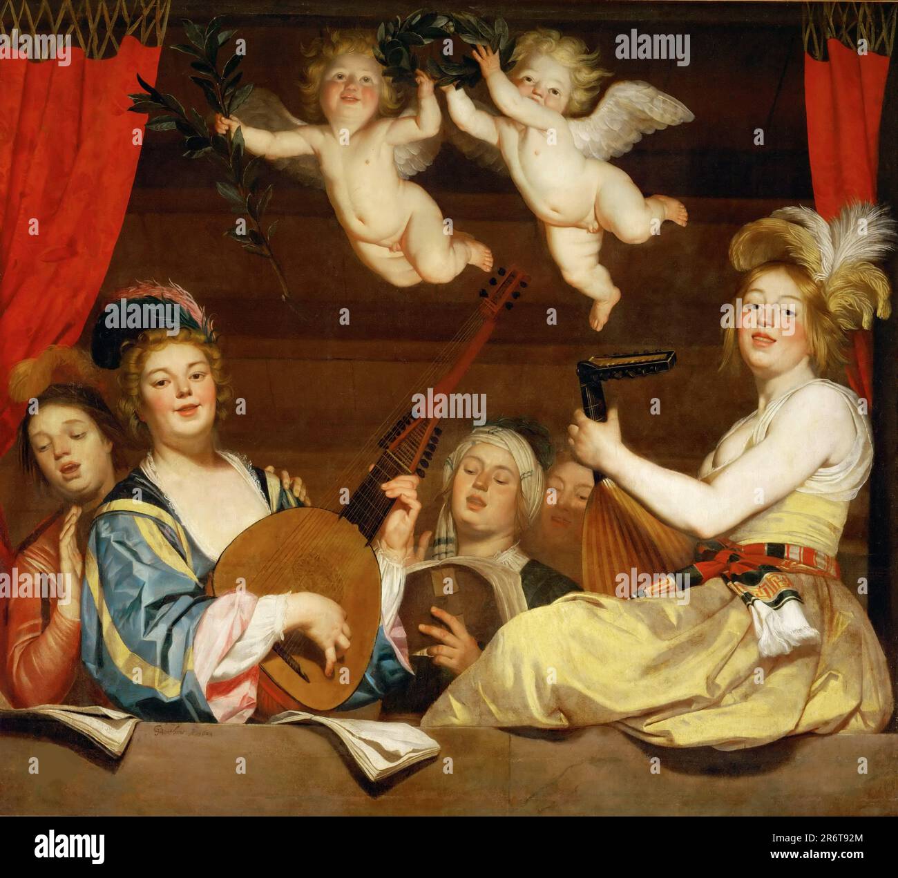 Concert. Museum: Musee du Louvre, Paris. Author: GERRIT VAN HONTHORST ...