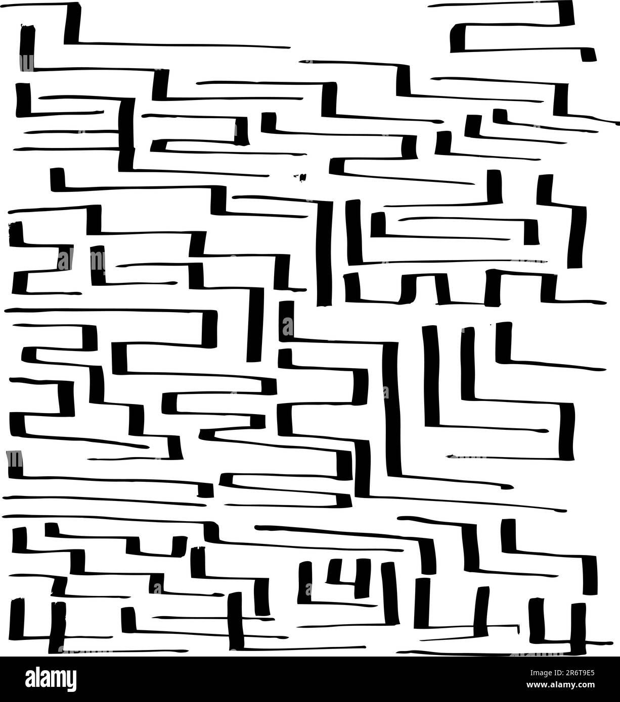 Labyrinth pattern Black and White Stock Photos & Images - Alamy