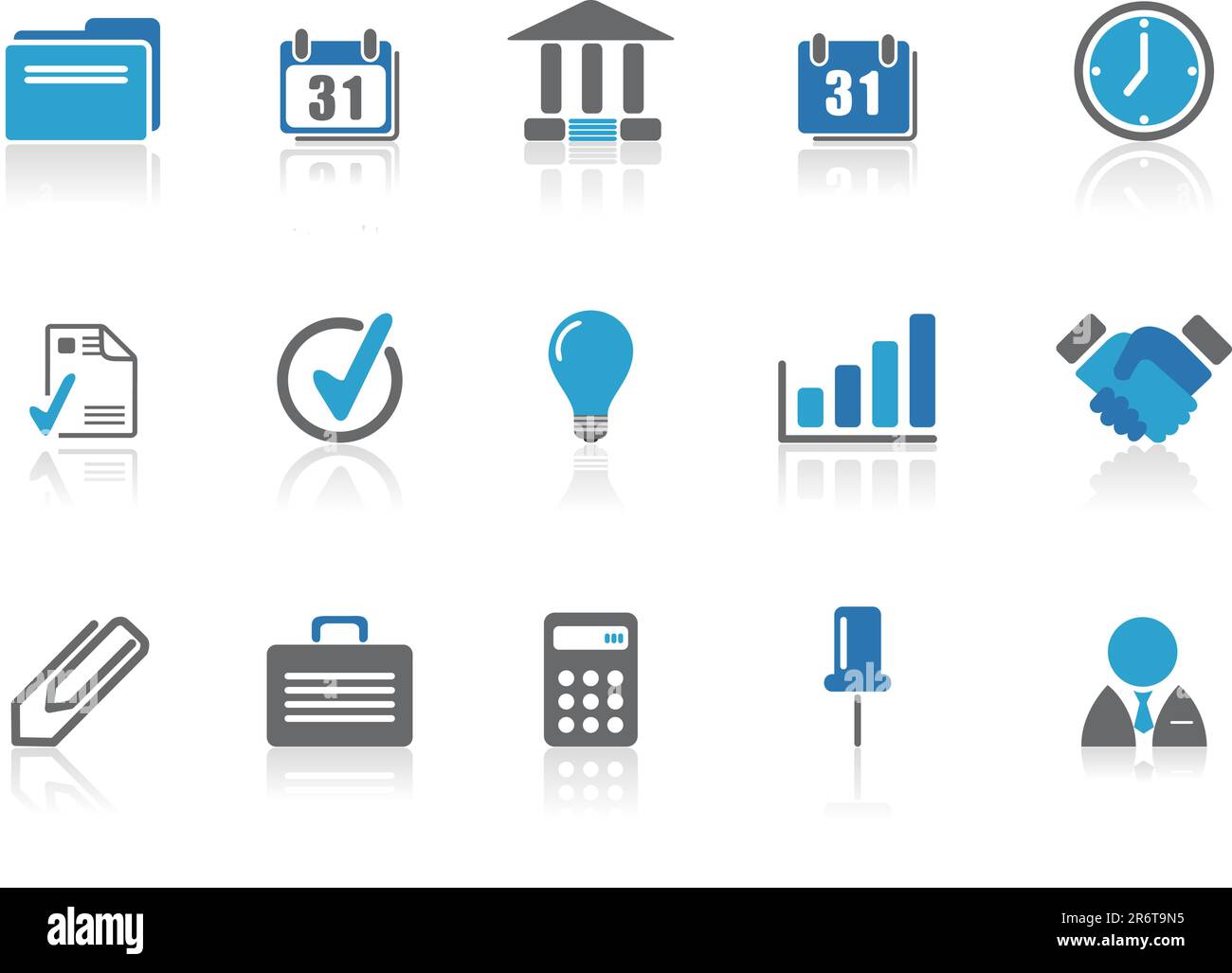 Business icons blue Stock Vector Image & Art - Alamy