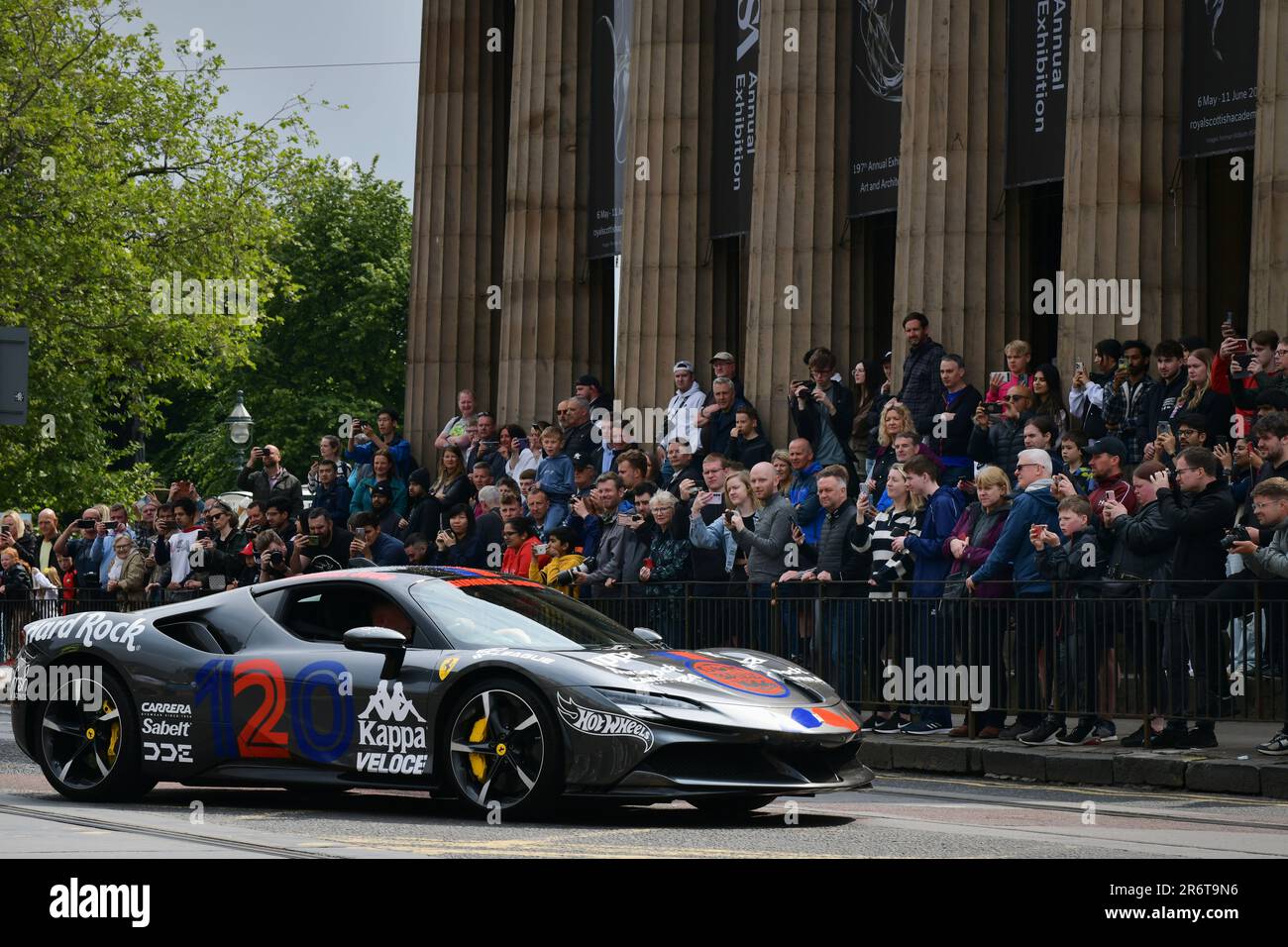 Edinburgh Scotland, UK 11 June 2023. High performance cars drive ...