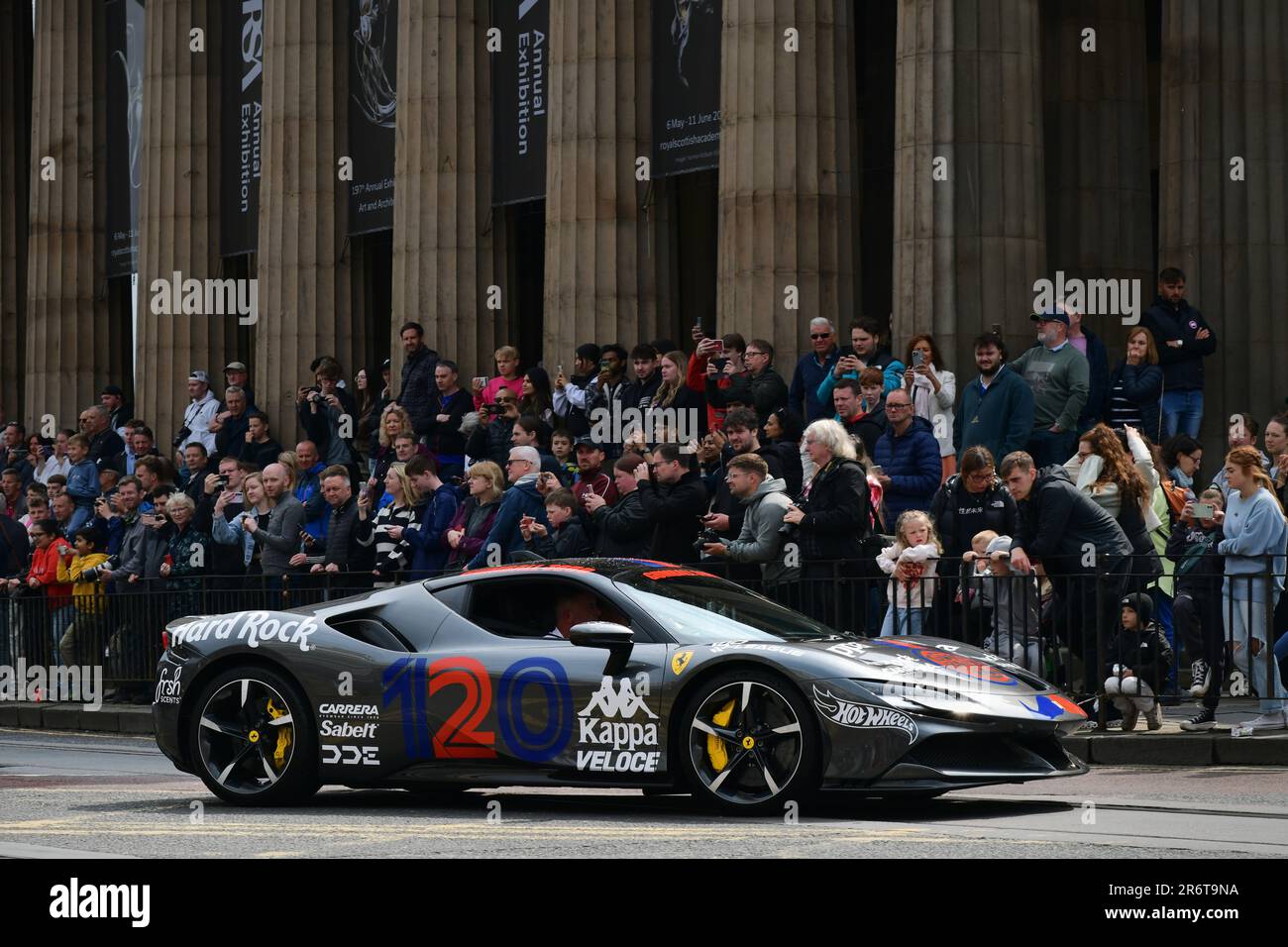 Edinburgh Scotland, UK 11 June 2023. High performance cars drive ...