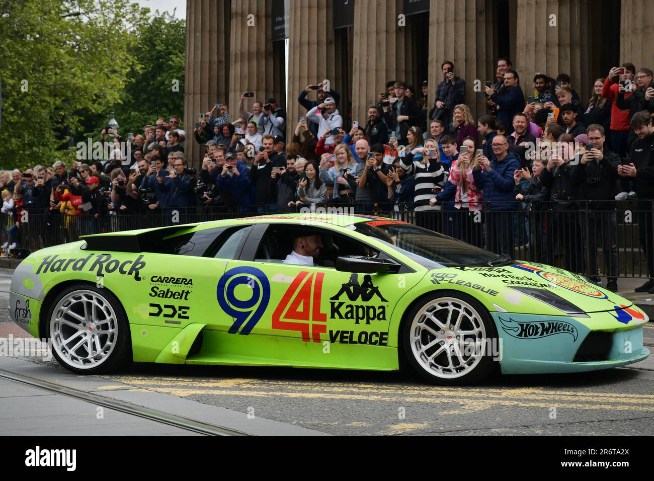 Edinburgh Scotland, UK 11 June 2023. High performance cars drive ...