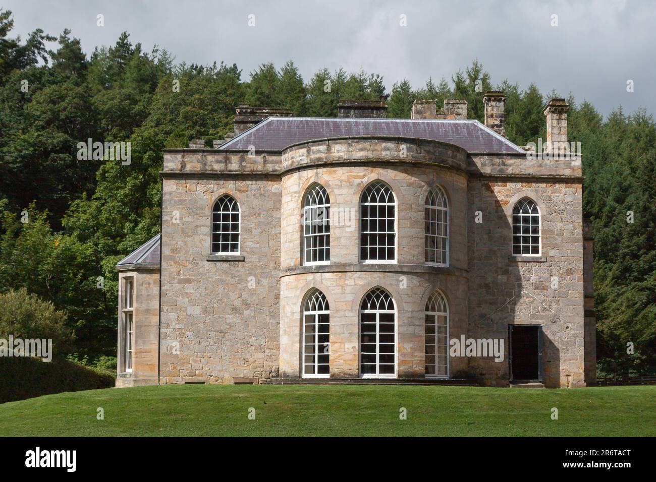 View of a building at Brinkburn Abbey Stock Photo - Alamy