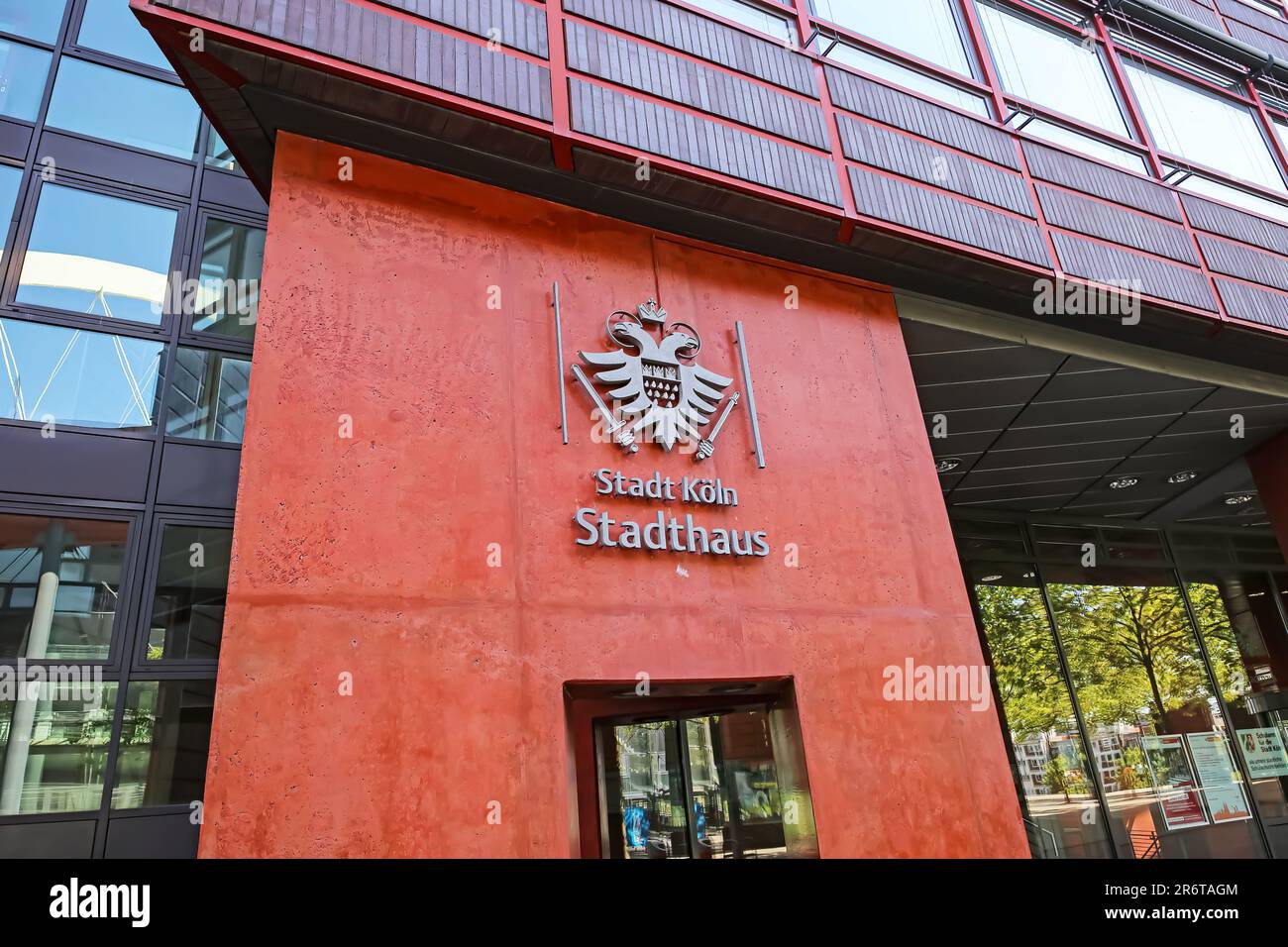 Cologne (Köln), Germany - June 6. 2023: Closeup of logo lettering of Stadthaus Deutz Stock Photo ...