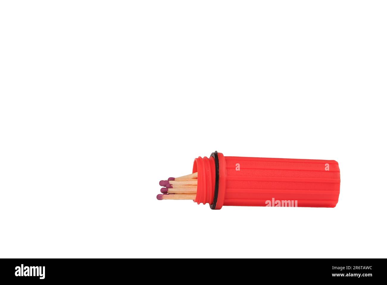 matches in protective container waterproof plastic small airtight red ...