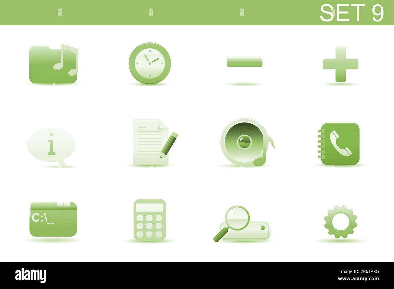 Vector Illustration Set Of Elegant Simple Icons For Common Computer And Media Devices