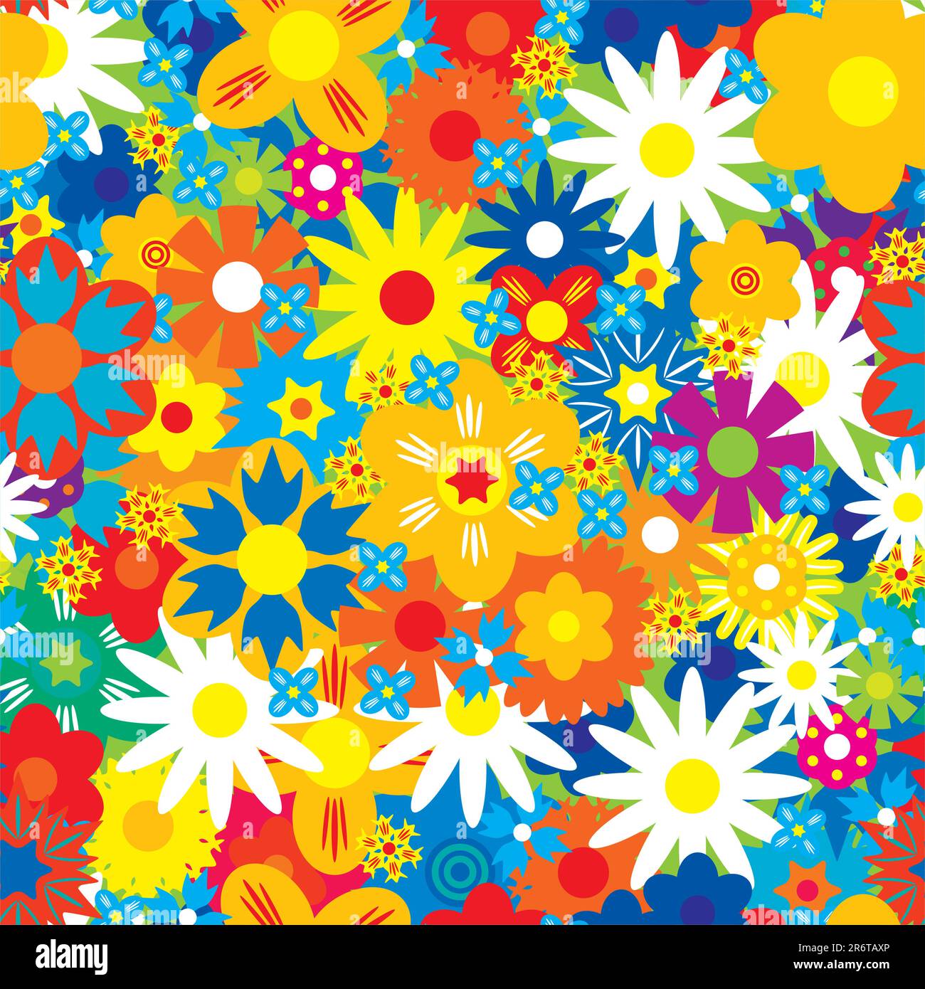 Seamless abstract flowers background. Vector illustration Stock Vector Image & Art - Alamy